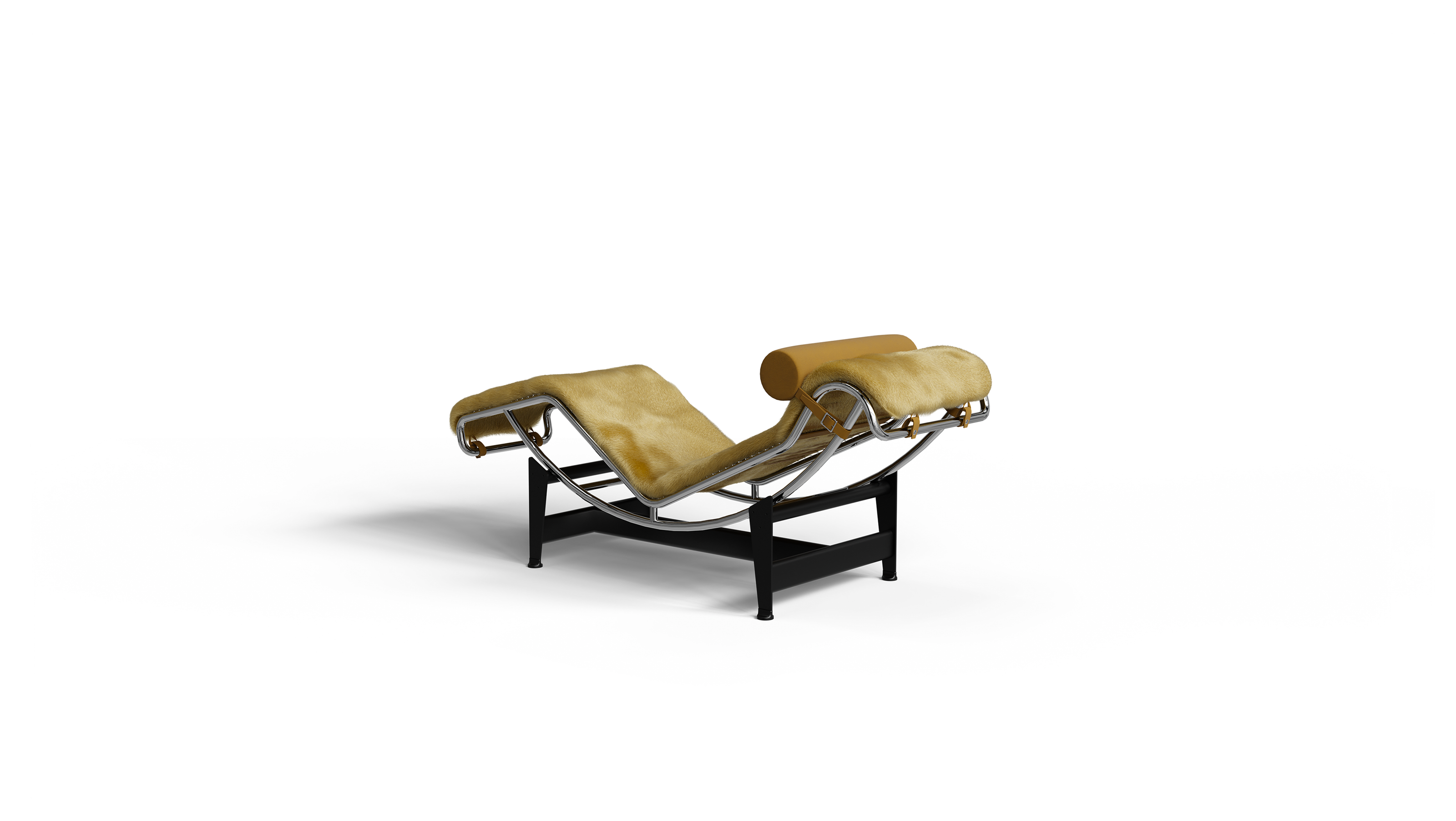 LC4 Chaise Lounge by Le Corbusier in the USA & Canada | Gold Haired Hide