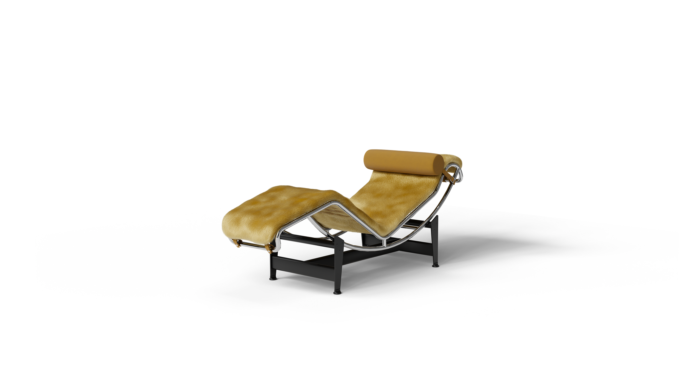 LC4 Chaise Lounge by Le Corbusier in the USA & Canada | Gold Haired Hide